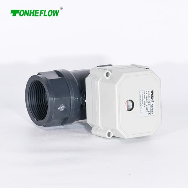 Switching type -UPVC two way electric valve Electric actuator valve ...
