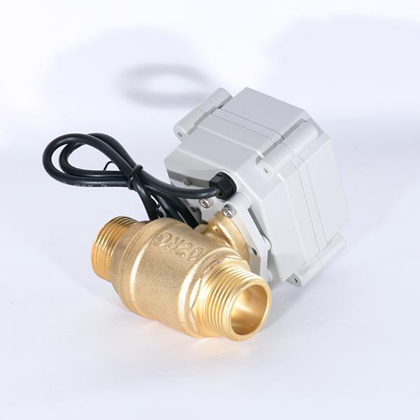 Switch type - Brass two way electric valve with double external thread ...