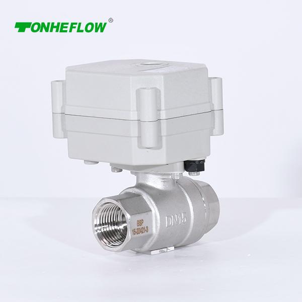 Switch type - stainless steel two way electric valve Motorized ball ...