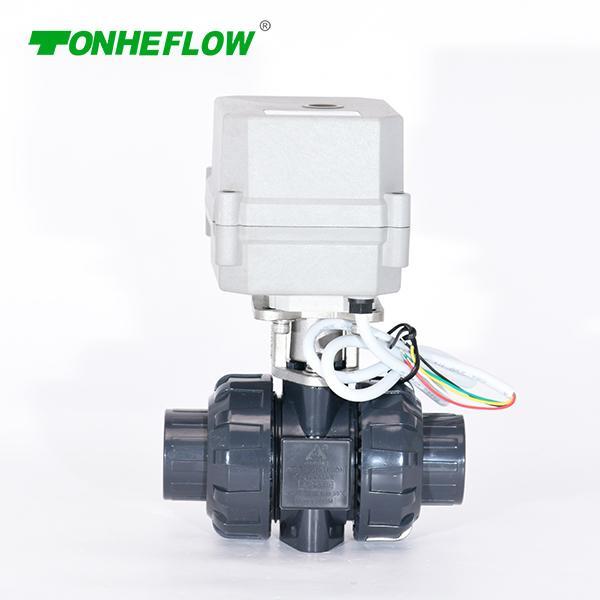 Switch type -UPVC two way electric valve Motorized valve-Taizhou Tonhe ...