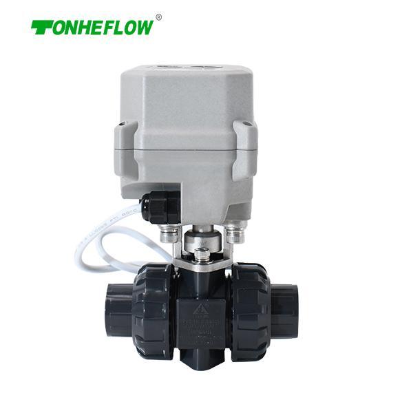 Switch type -UPVC two way electric valve Motorized valve-Taizhou Tonhe ...