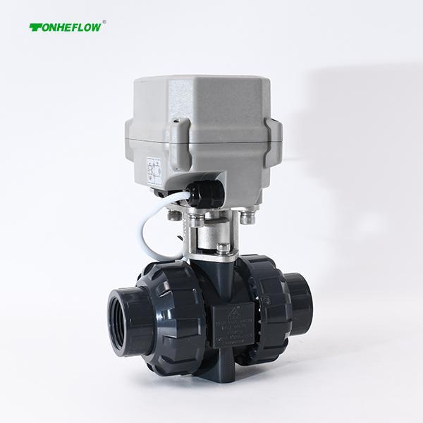 Switch type -UPVC two way electric valve Motorized valve-Taizhou Tonhe ...