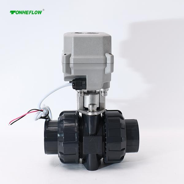 Switch type -UPVC two way electric valve Motorized valve-Taizhou Tonhe ...
