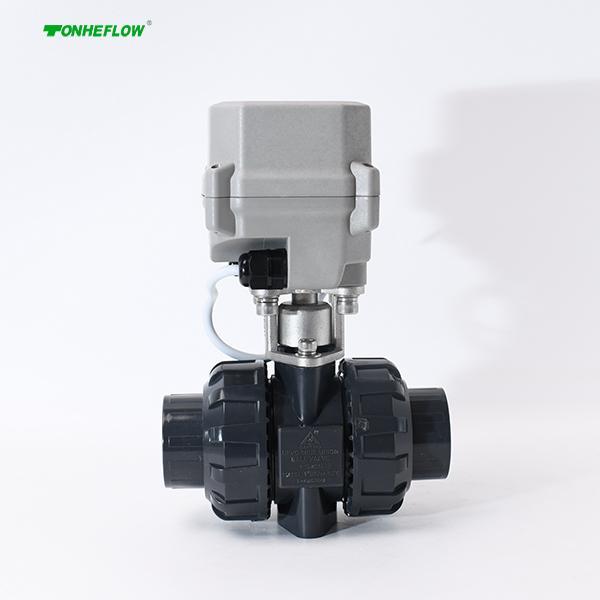 Switch type -UPVC two way electric valve Motorized valve-Taizhou Tonhe ...