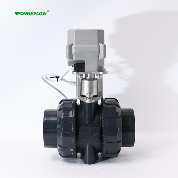 Switch type -UPVC two way electric valve Motorized valve-Taizhou Tonhe ...