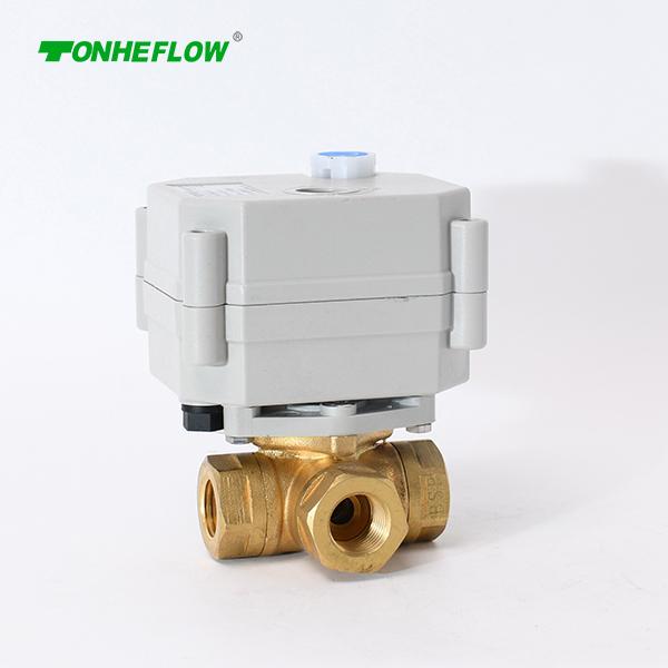 Switch type - brass three way electric valve Motorized valve-Taizhou ...