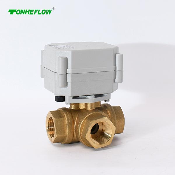 Switch type - brass three way electric valve Motorized valve-Taizhou ...