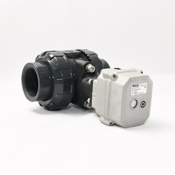 Switch type -UPVC two way electric valve Motorized valve-Taizhou Tonhe ...