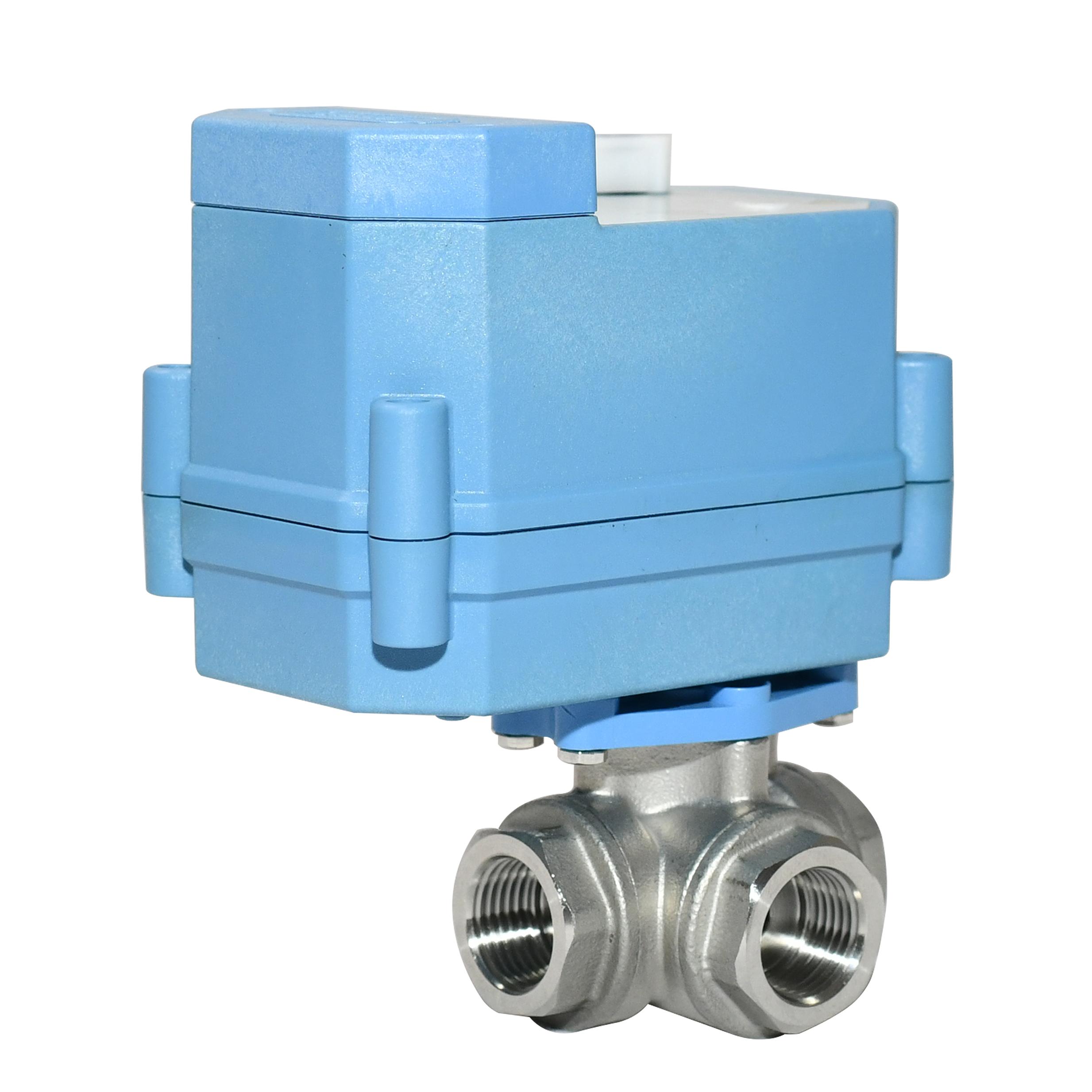 DN10 3-way Lorawan Lora wireless shut off ball valve irrigation valve ...
