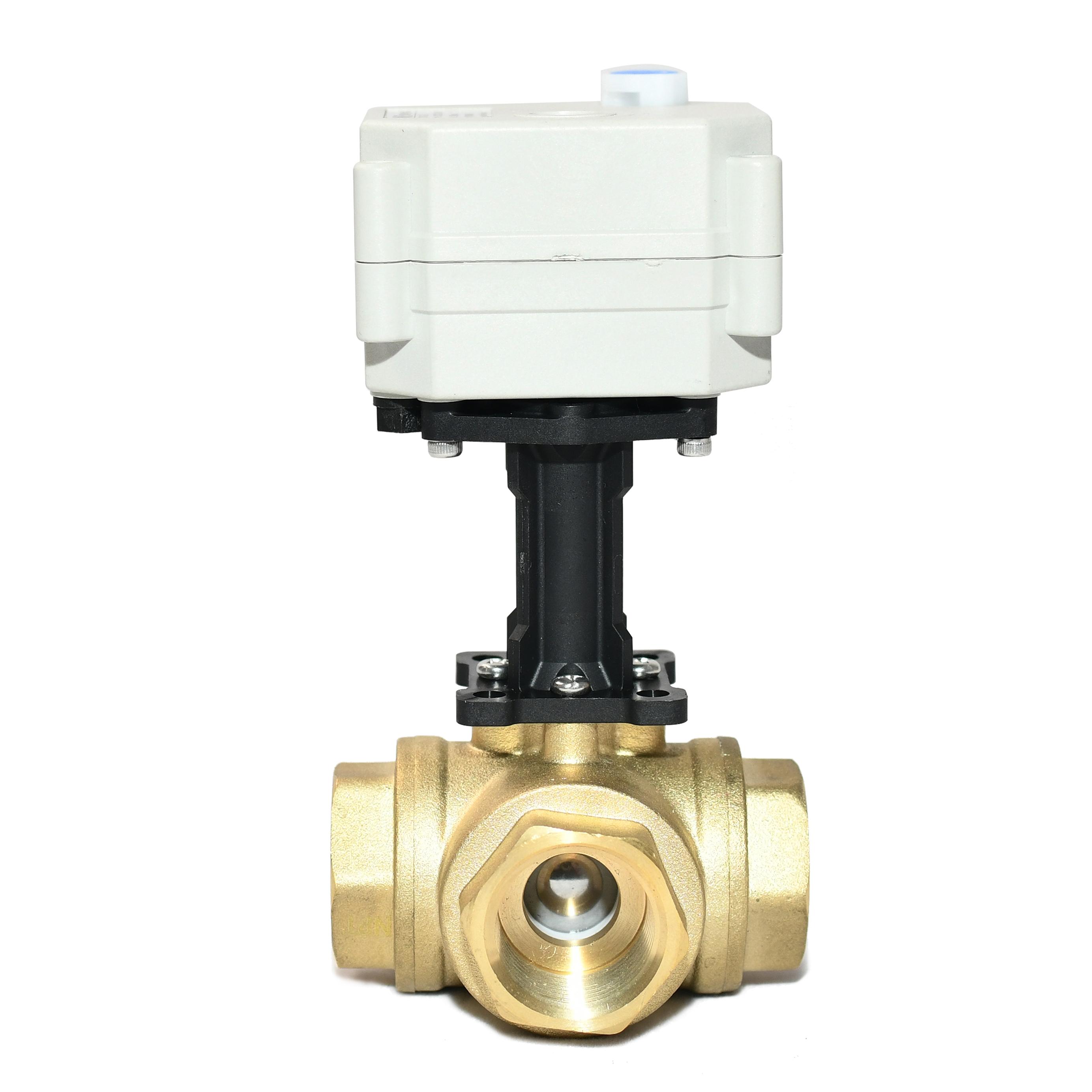 Switch type - brass three way electric valve Motorized valve-Taizhou ...