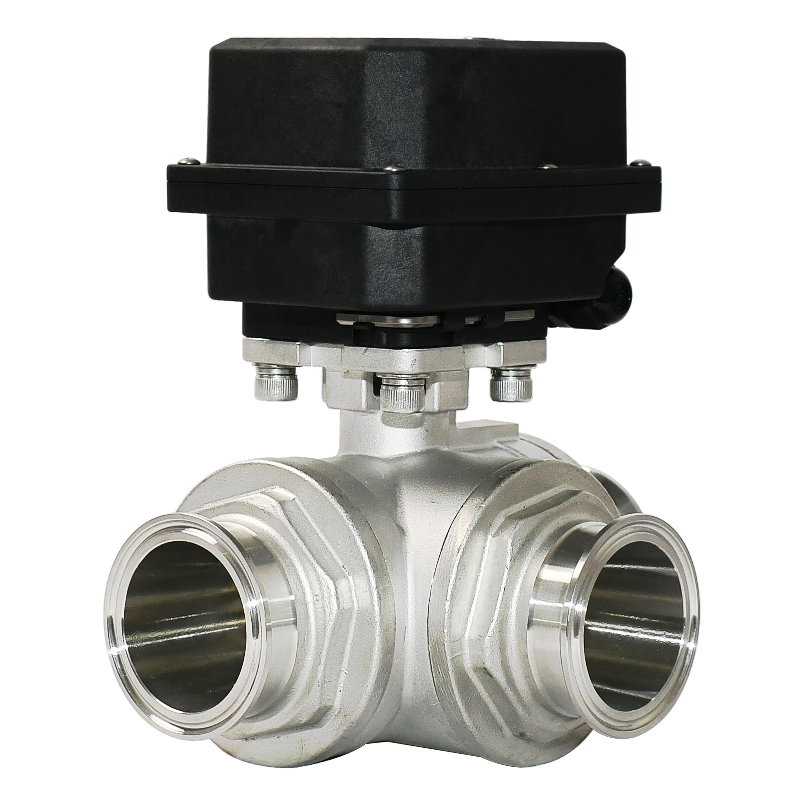 tonheflow A550 3 way L port electric valve DC12v 24v CR303 motorized ...